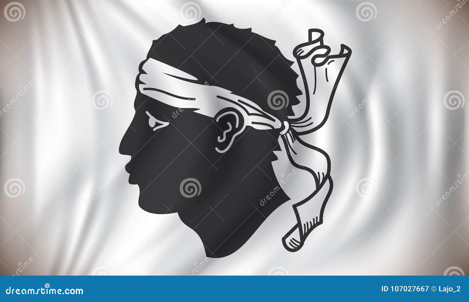 Flag of Corsica stock vector. Illustration of line, country - 107027667