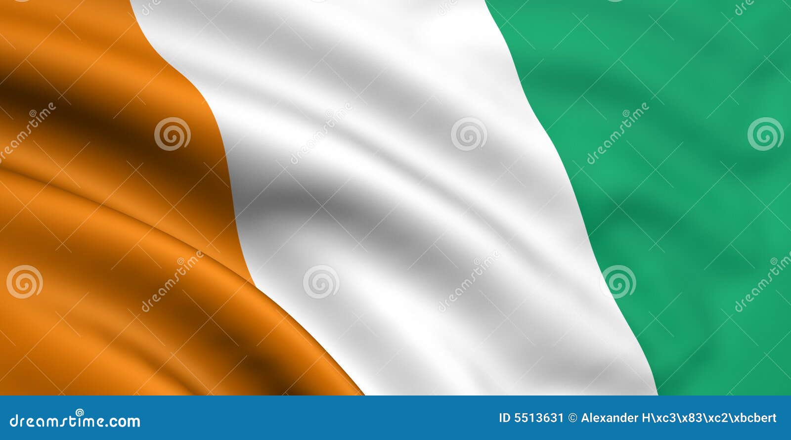 Flag of Cote D Ivoire stock image. Image of national, moving - 5513631