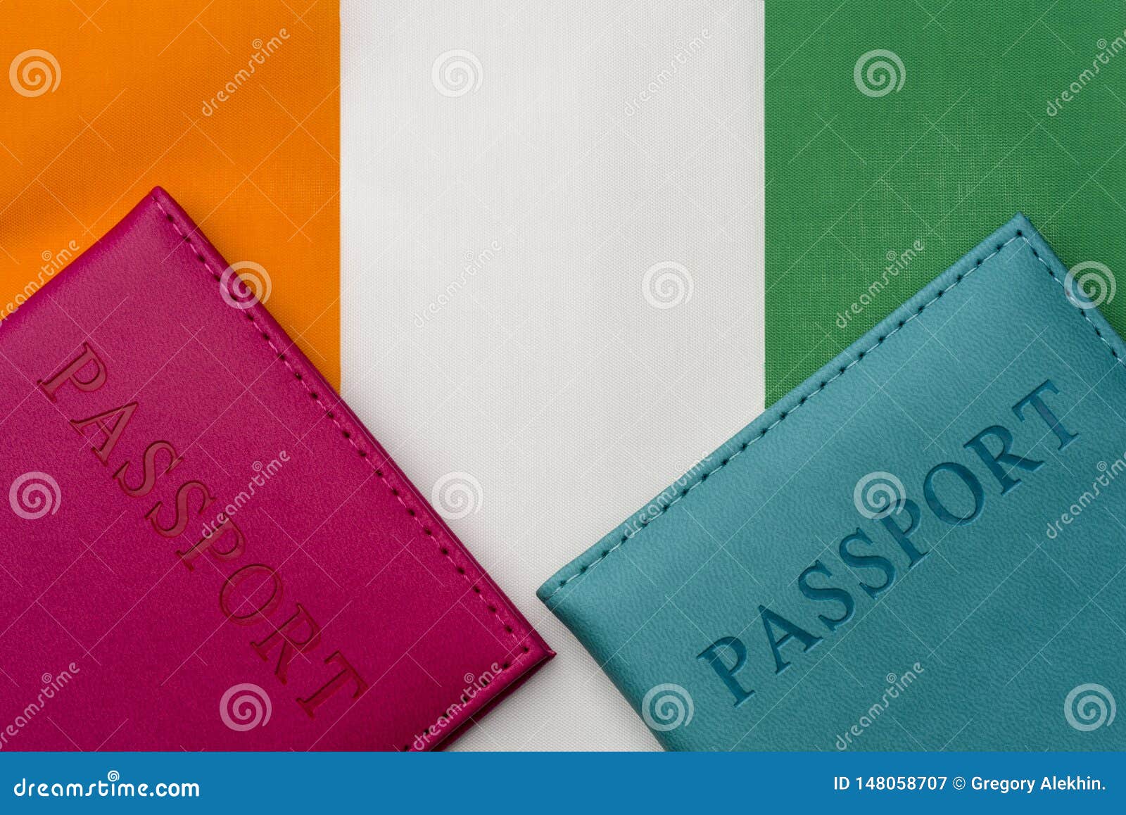 On the Flag of Cote D`ivoire is a Passport Stock Image - Image of ... On the Flag of Cote D`ivoire is a Passport Stock Image - Image of ...