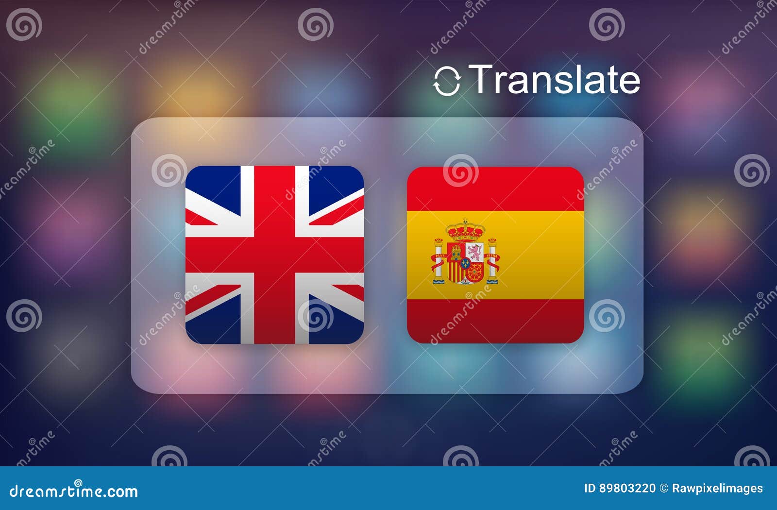 Flag Countries Foreign Word Translation Concept Stock Illustration ...