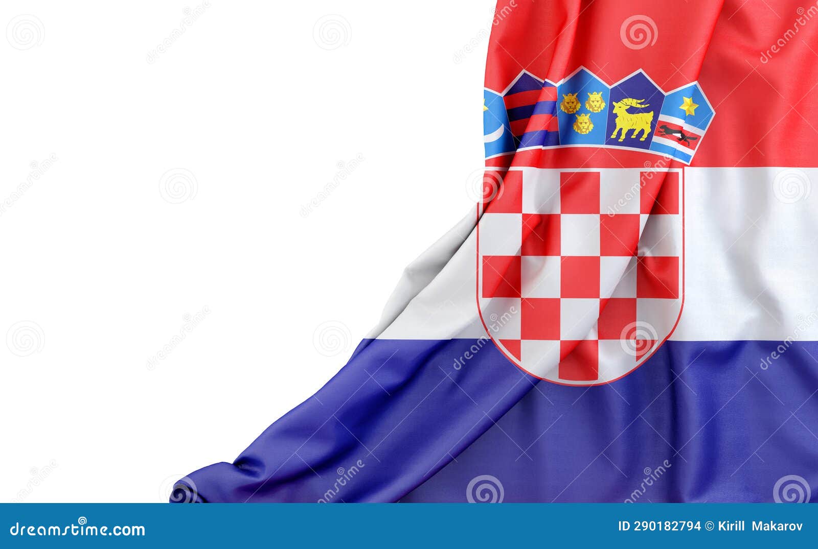 Flag of Croatia with Empty Space on the Left. Isolated Stock ...