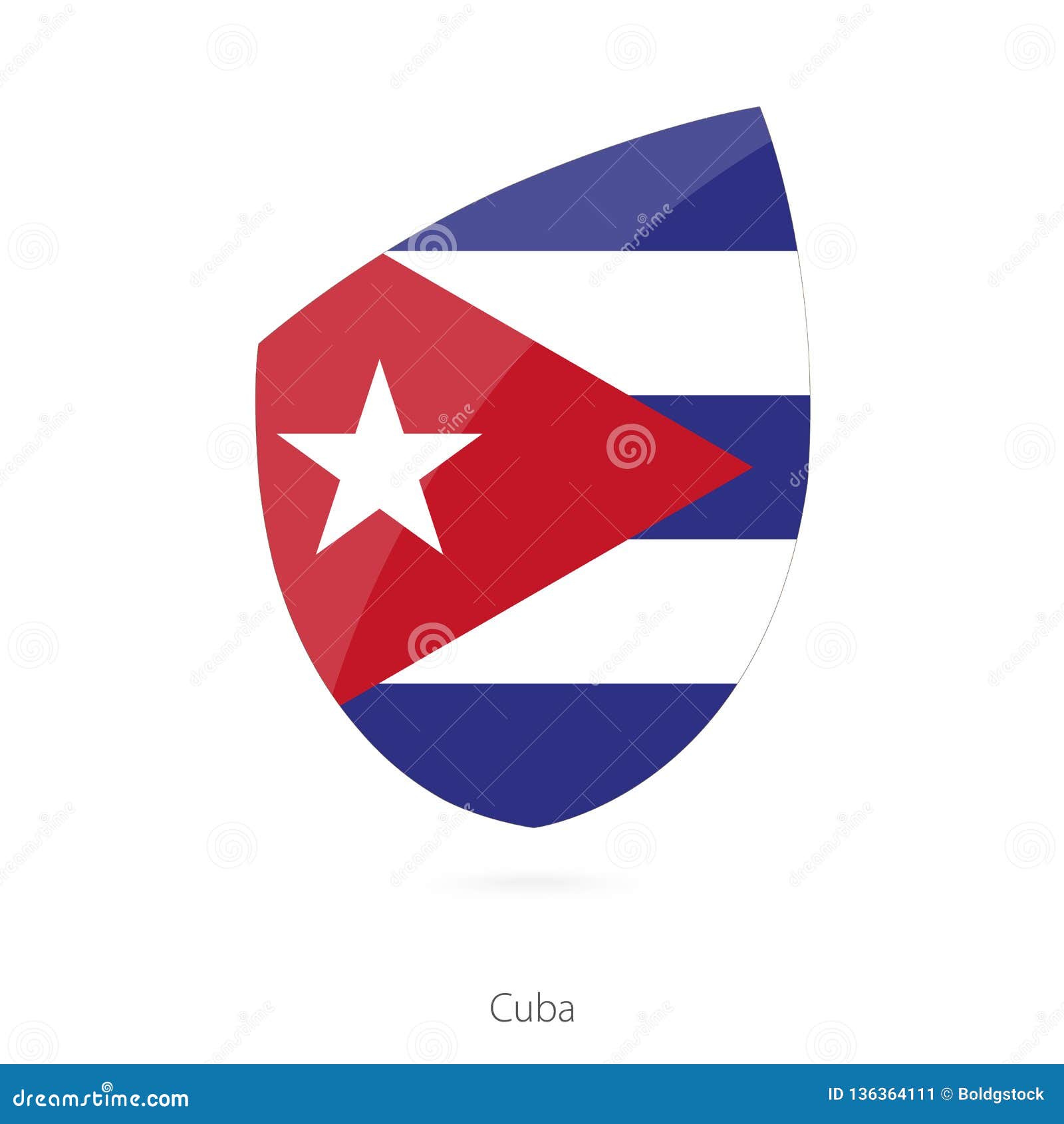 Flag of Cuba stock vector. Illustration of rugby, icon - 136364111