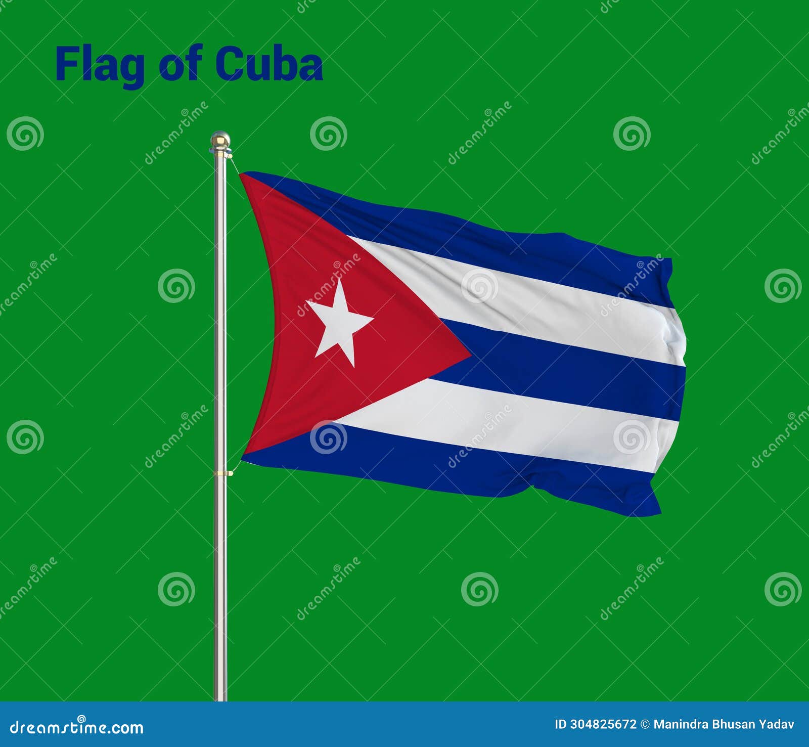 Flag of Cuba, Cuba Flag, National Flag of Cuba. Pole Flag of Cuba Stock ...
