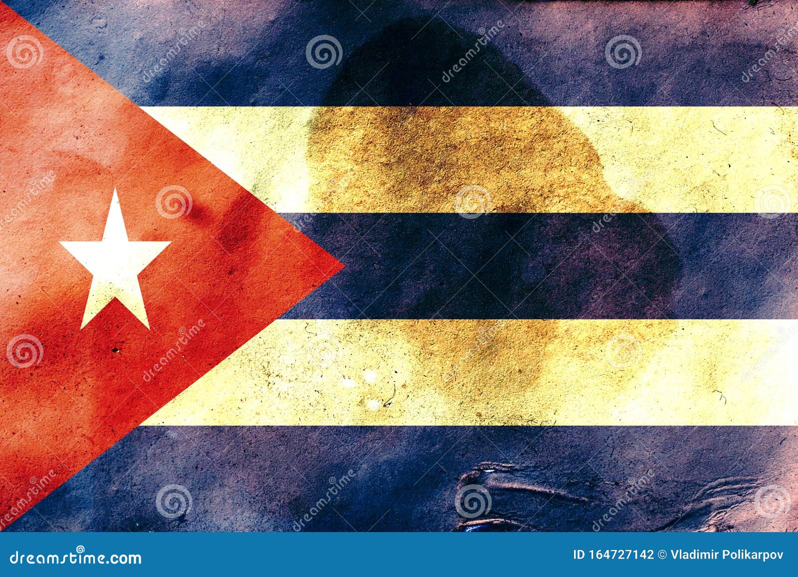 Flag of Cuba with Texture. Template for Design Stock Photo - Image of ...