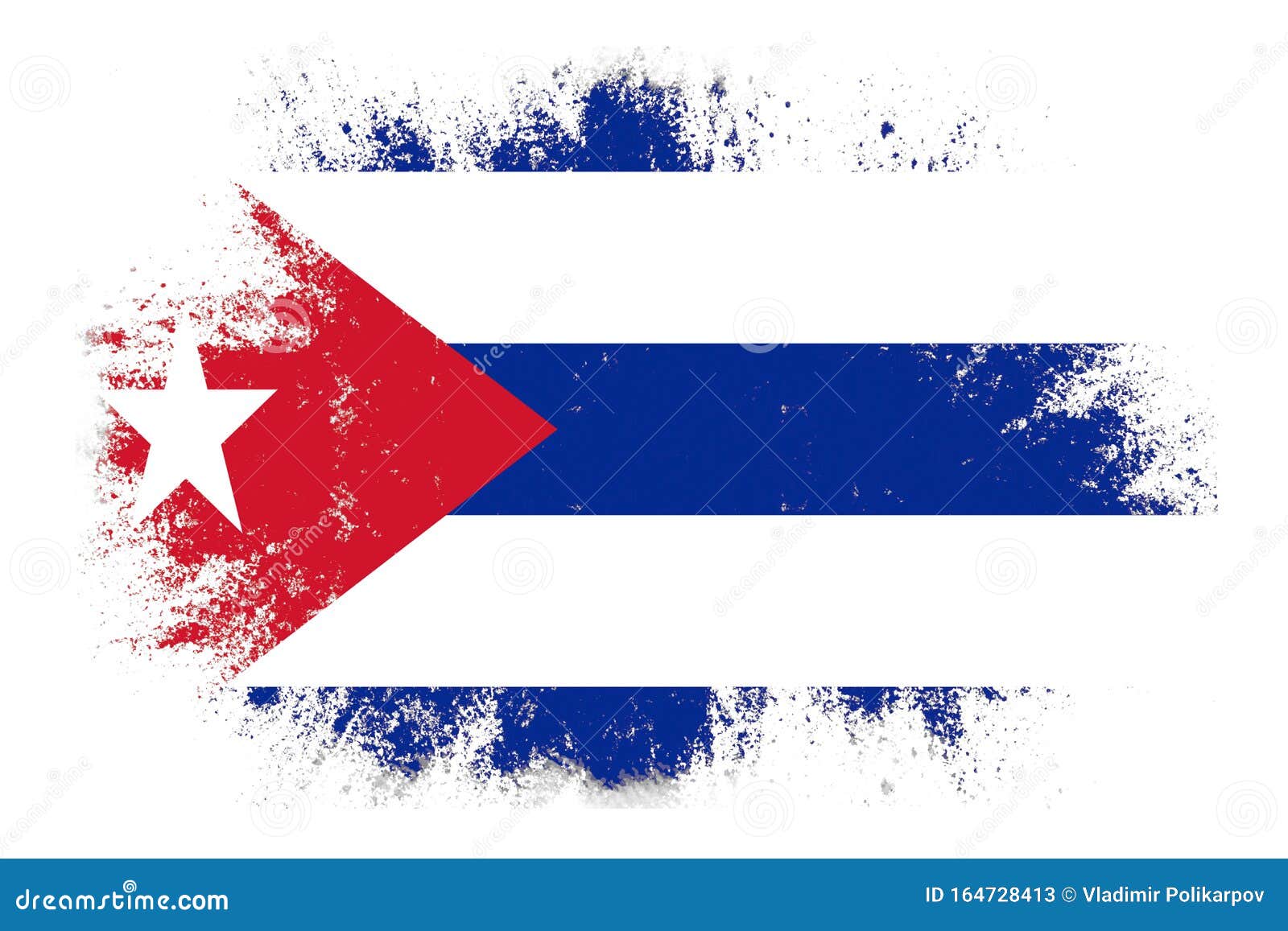Flag of Cuba with Texture. Template for Design Stock Image - Image of ...