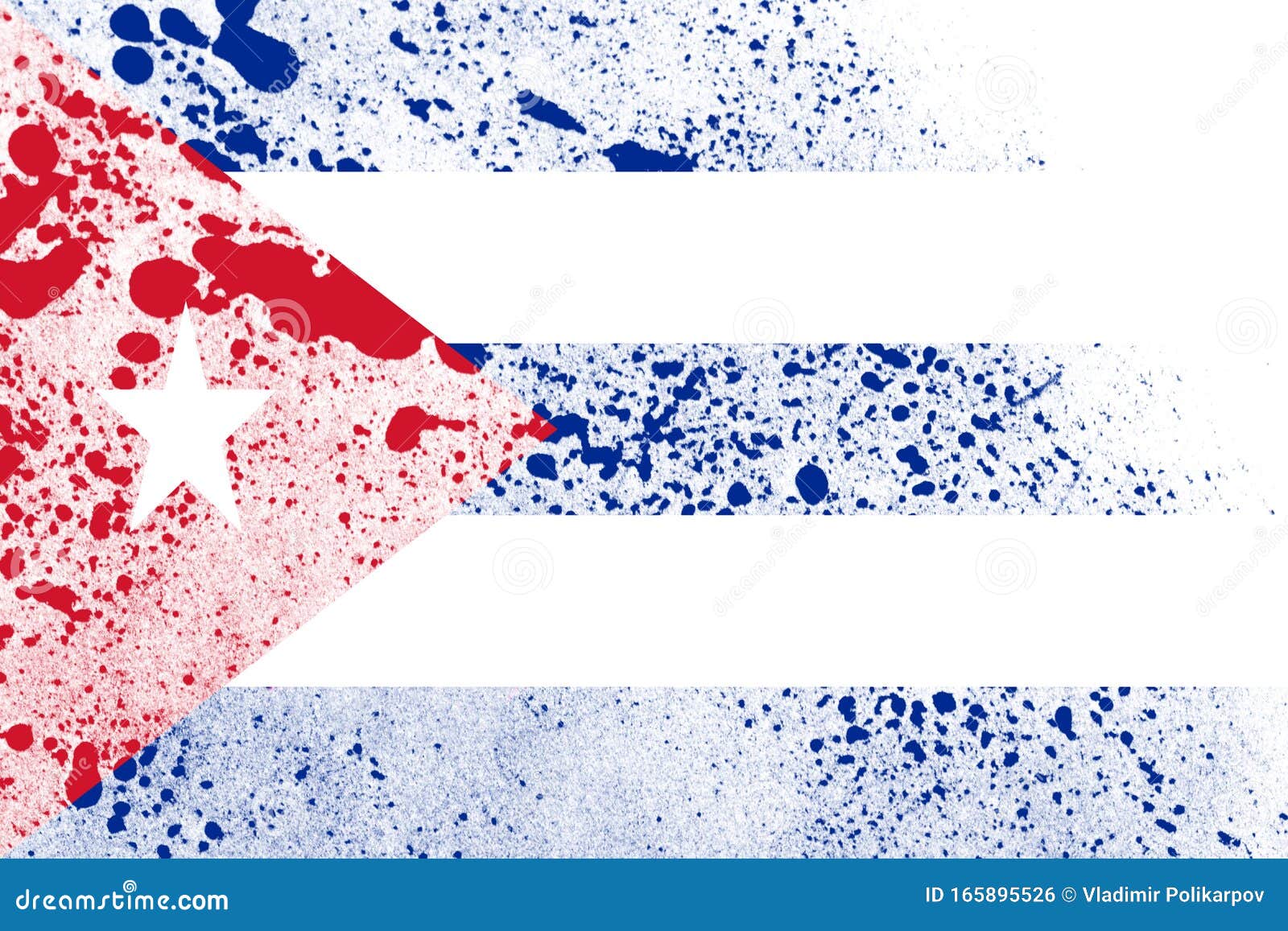 Flag of Cuba with Texture. Template for Design Stock Illustration ...