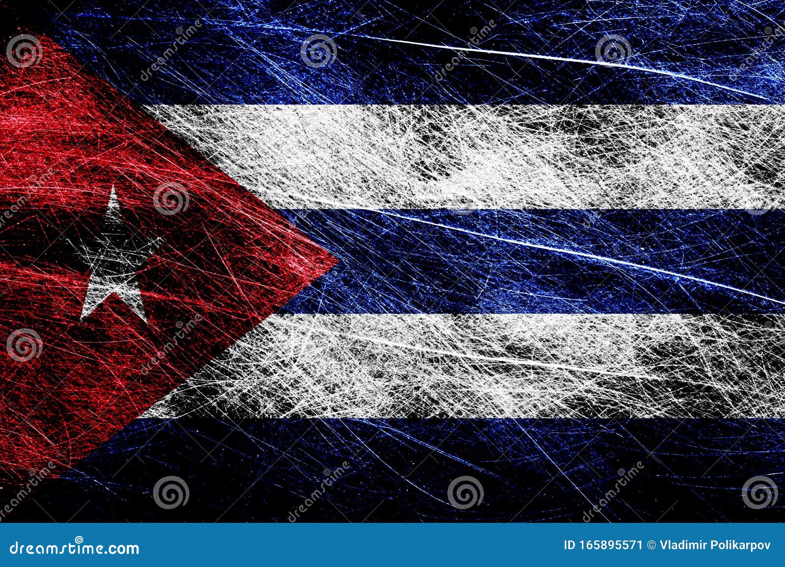 Flag of Cuba with Texture. Template for Design Stock Illustration ...