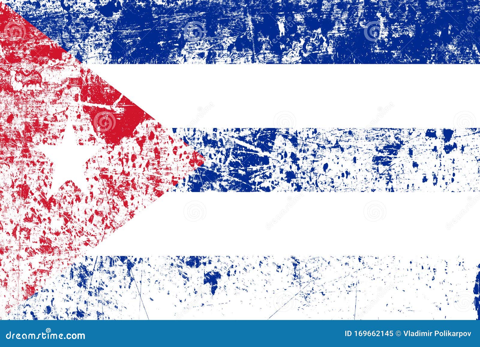 Flag of Cuba with Texture. Template for Design Stock Illustration ...