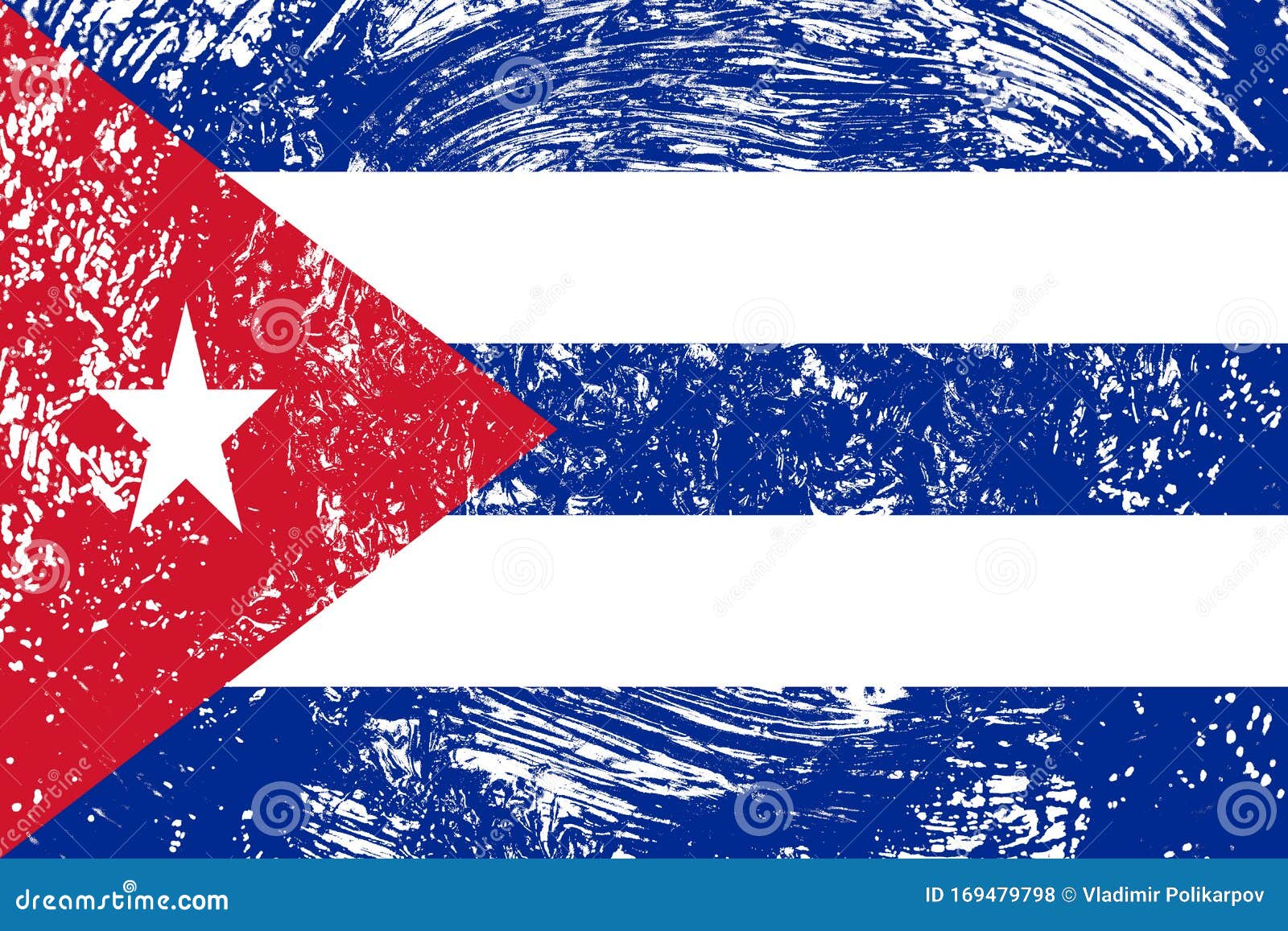 Flag of Cuba with Texture. Template for Design Stock Illustration ...
