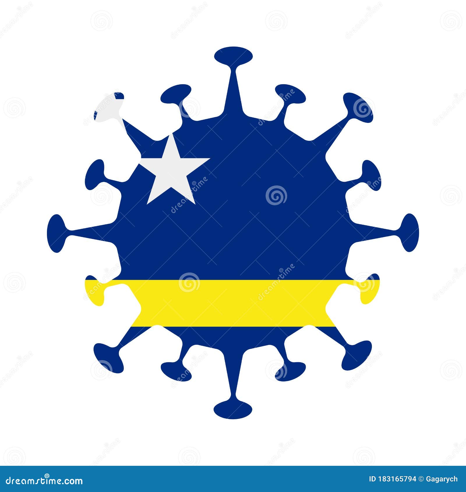 Flag Of Curacao On Wooden Plate Background. Grunge Curacao Flag Texture ...