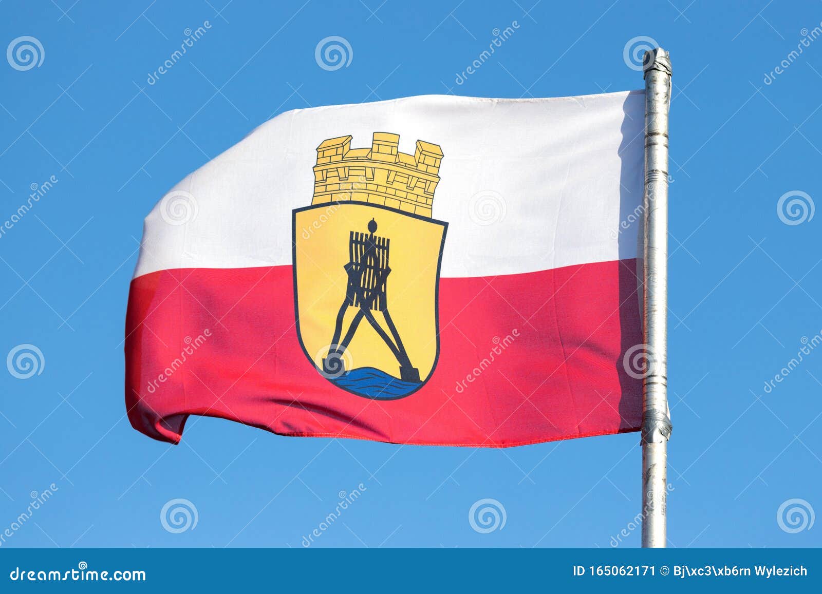 Flag of of Cuxhaven stock image. Image of coat, cuxhaven - 165062171