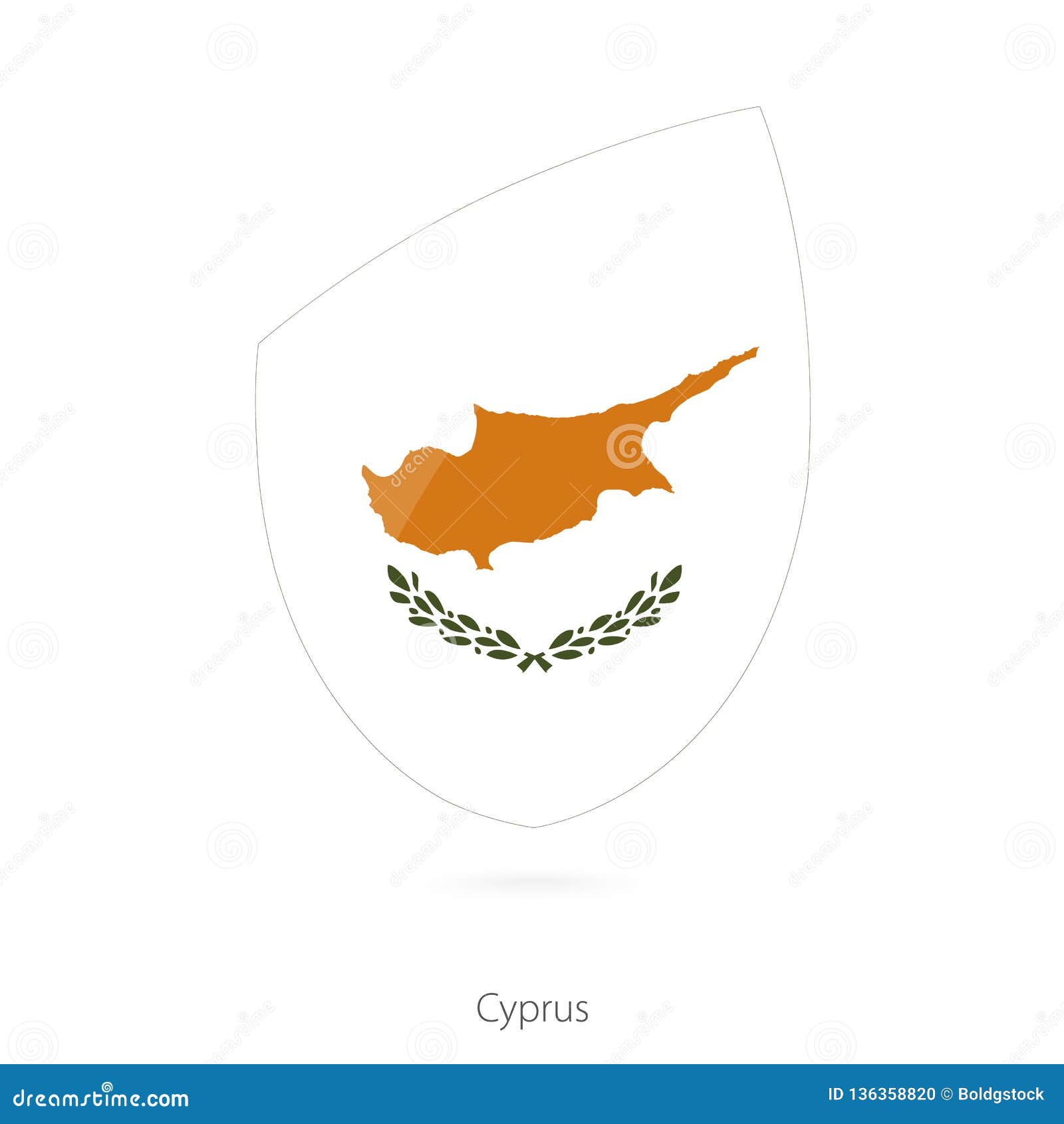 Flag of Cyprus in the Style of Rugby Icon Stock Vector - Illustration ...
