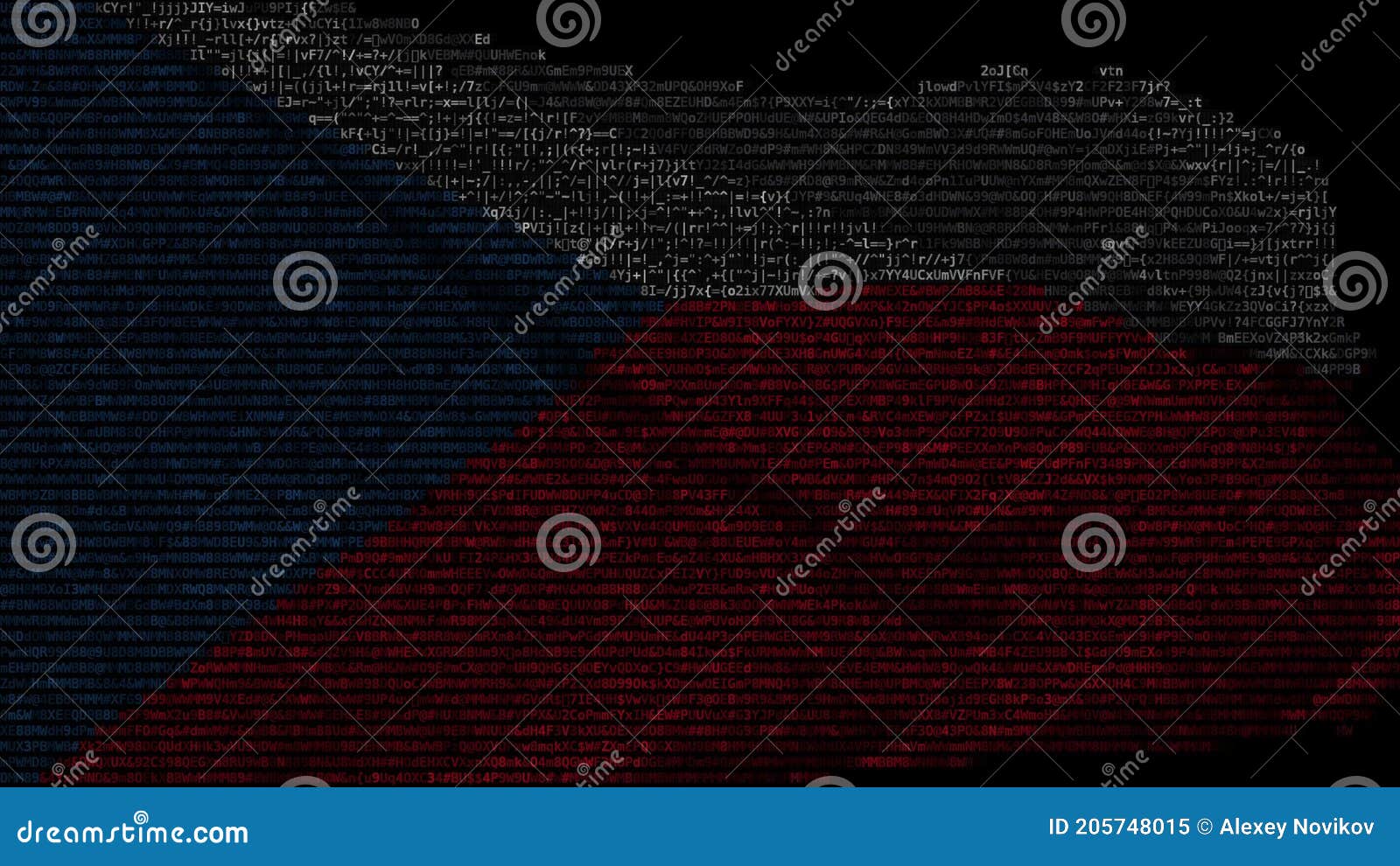 Flag of the Czech Republic Made of Computer Code, 3d Rendering Stock ...