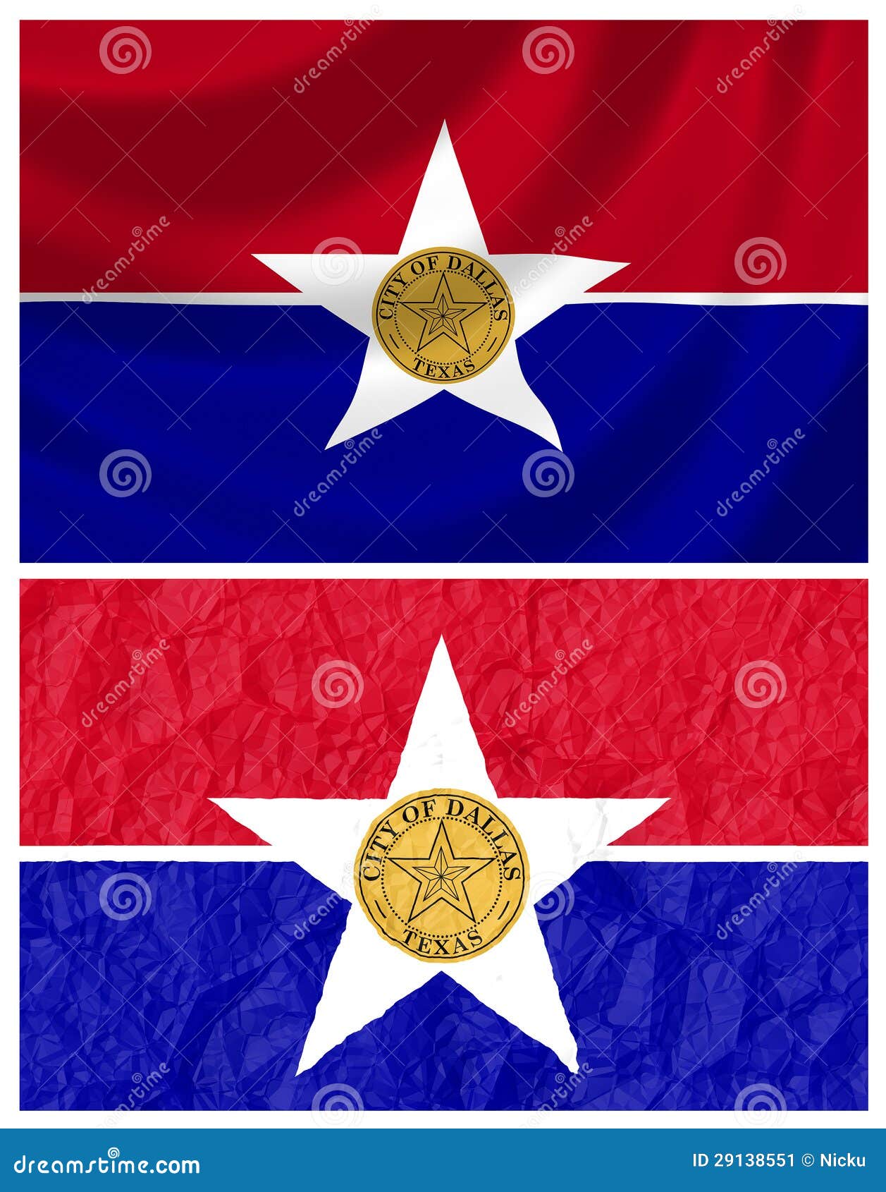 Flag of Dallas stock illustration. Illustration of state - 29138551