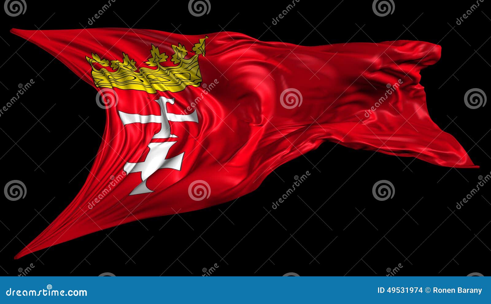 Flag of Danzig stock footage. Video of liquid, matte - 49531974