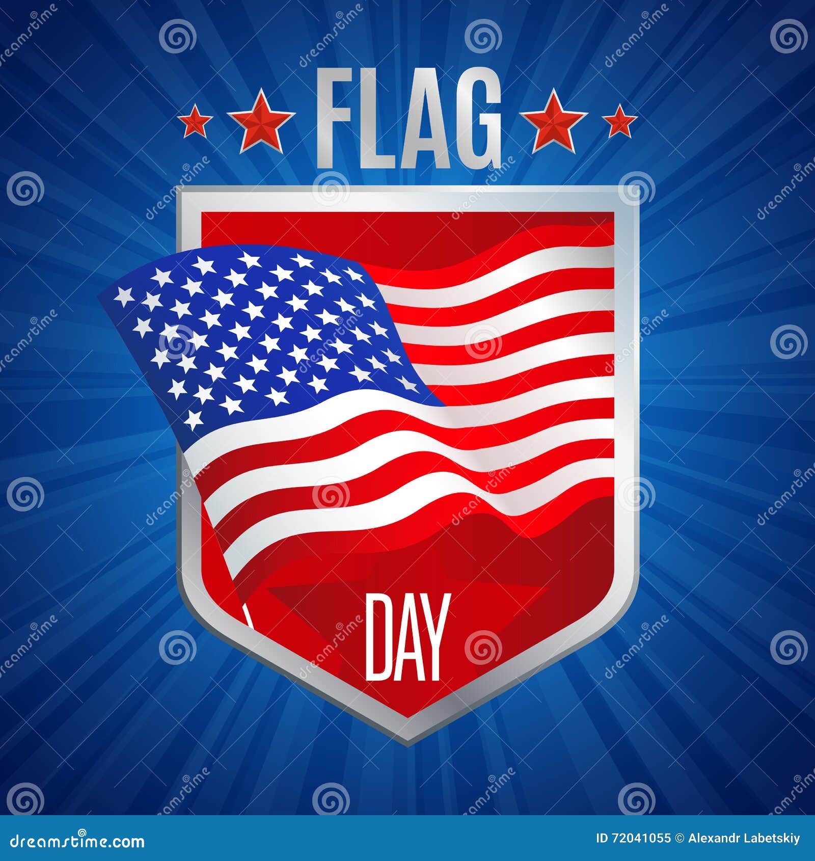 Flag day card stock vector. Illustration of logo, banner - 72041055