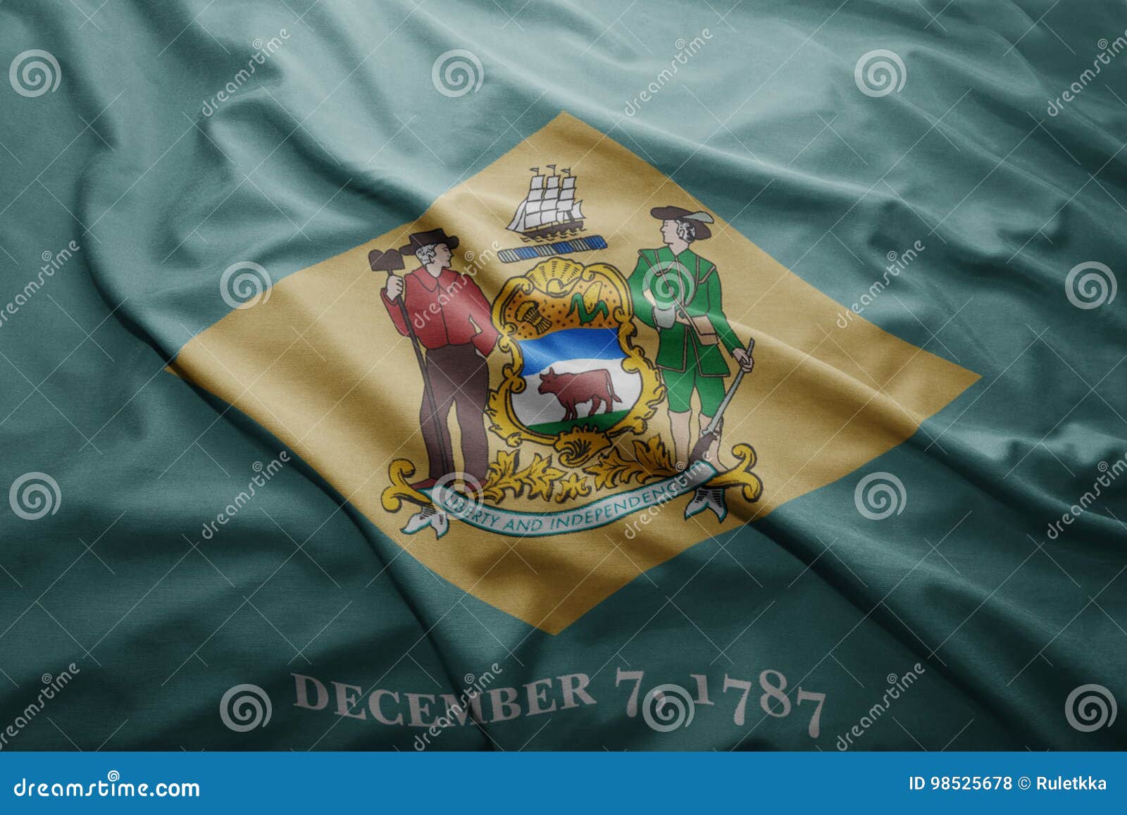 Flag of Delaware state stock photo. Image of country - 98525678