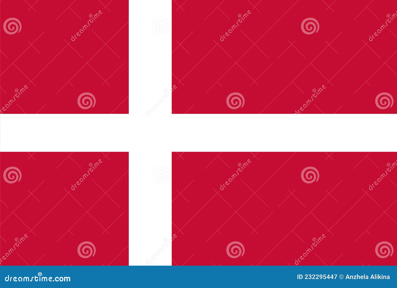 Flag of Denmark Color Line Element. Vector Element for Web Page Stock ...