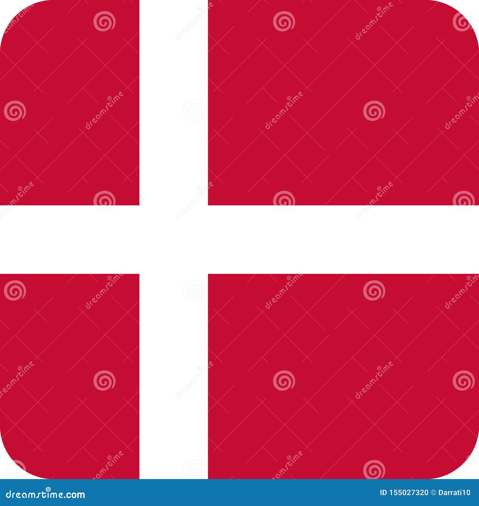Flag Of Denmark In The Shape Of Check Mark, Vector Sign Approval ...
