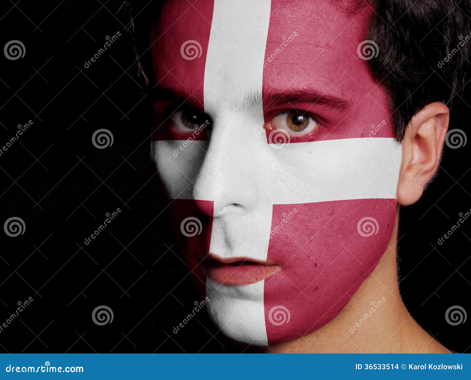Flag of Denmark stock photo. Image of face, black, adult - 36533514