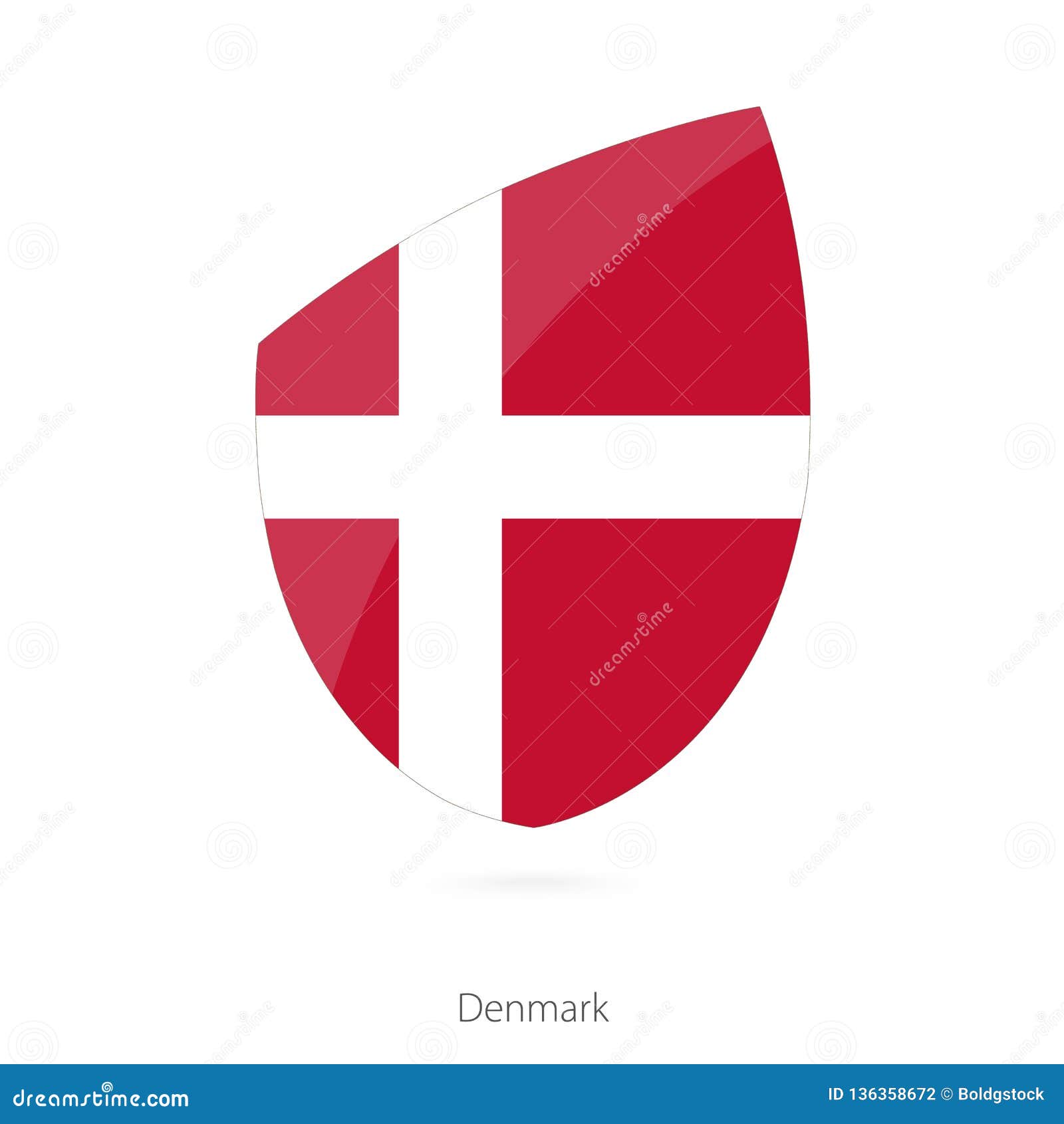 Flag of Denmark. Denmark Rugby Flag Stock Vector - Illustration of ...