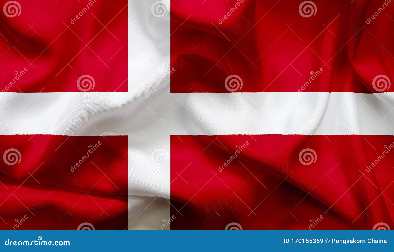 The Flag Of Denmark Is Red With A White Scandinavian Cross That Extends ...
