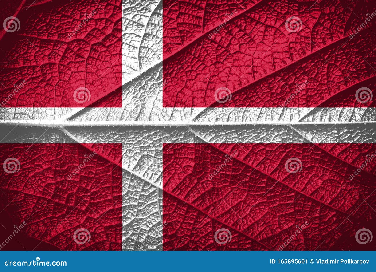 Flag of Denmark with Texture. Template for Design Stock Illustration ...