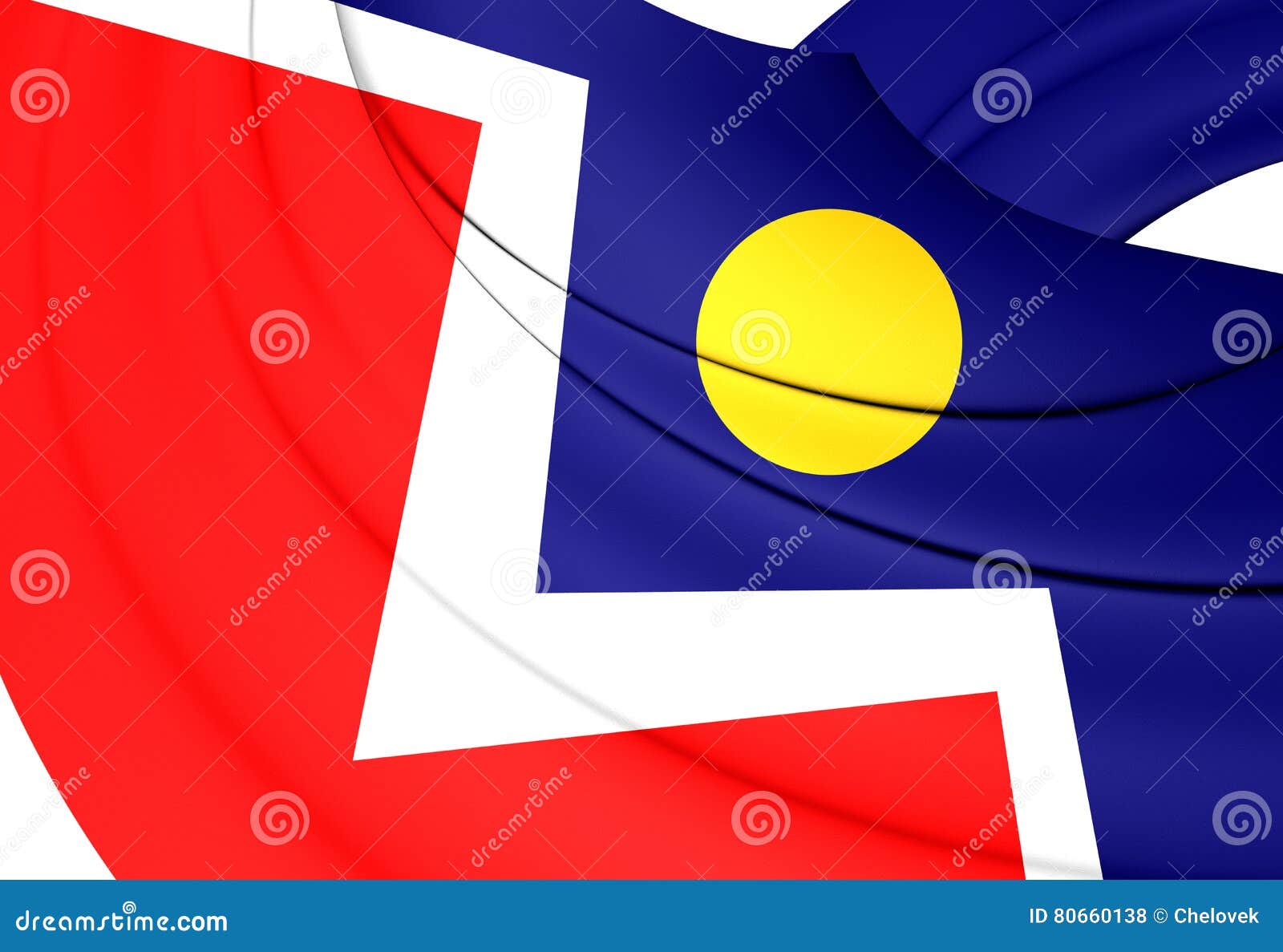 Flag of the Denver, USA. stock illustration. Illustration of denver ...