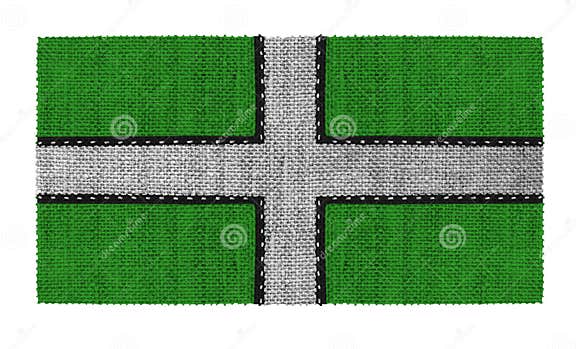 Flag of Devonshire in England Stock Illustration - Illustration of ...