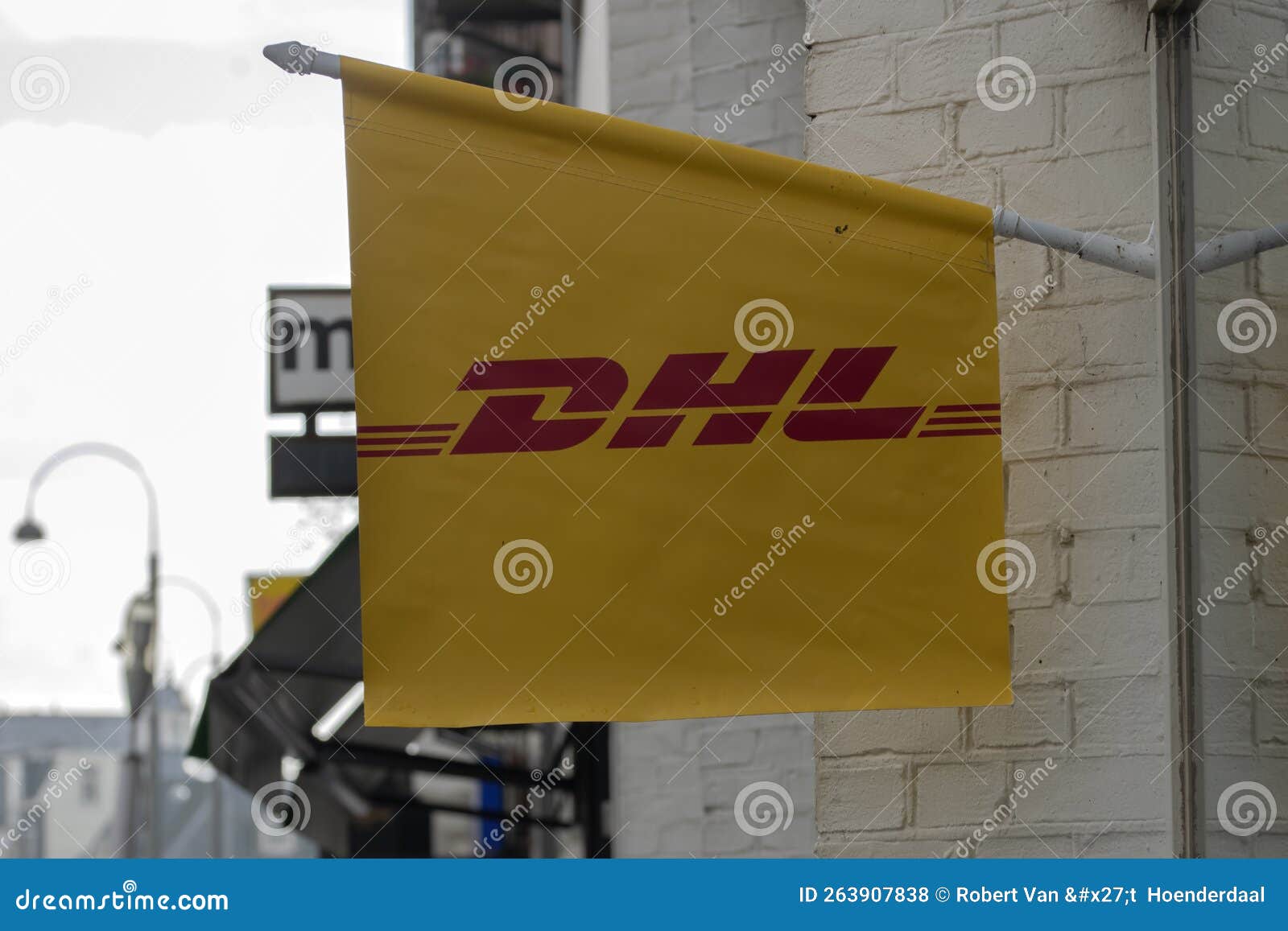 Flag DHL Store at Amsterdam the Netherlands 29-11-2022 Editorial Stock ...