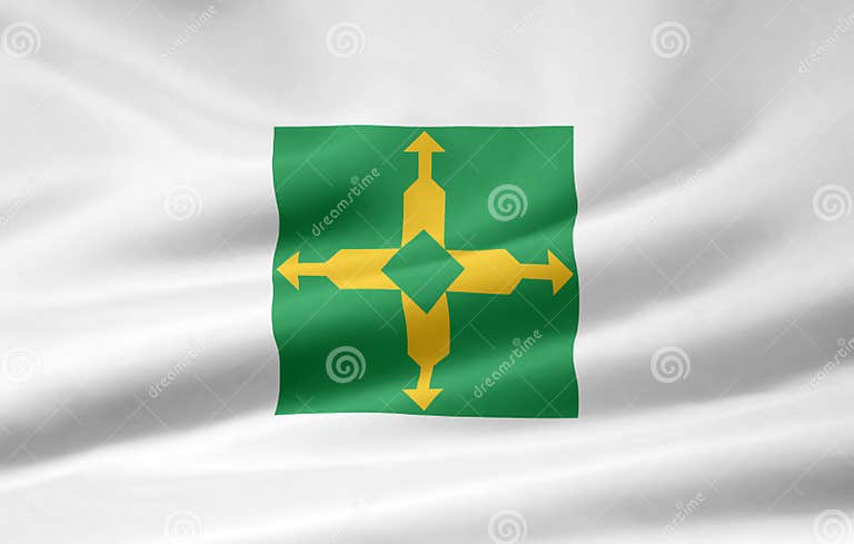 Flag of Distrito Federal stock illustration. Illustration of nation ...
