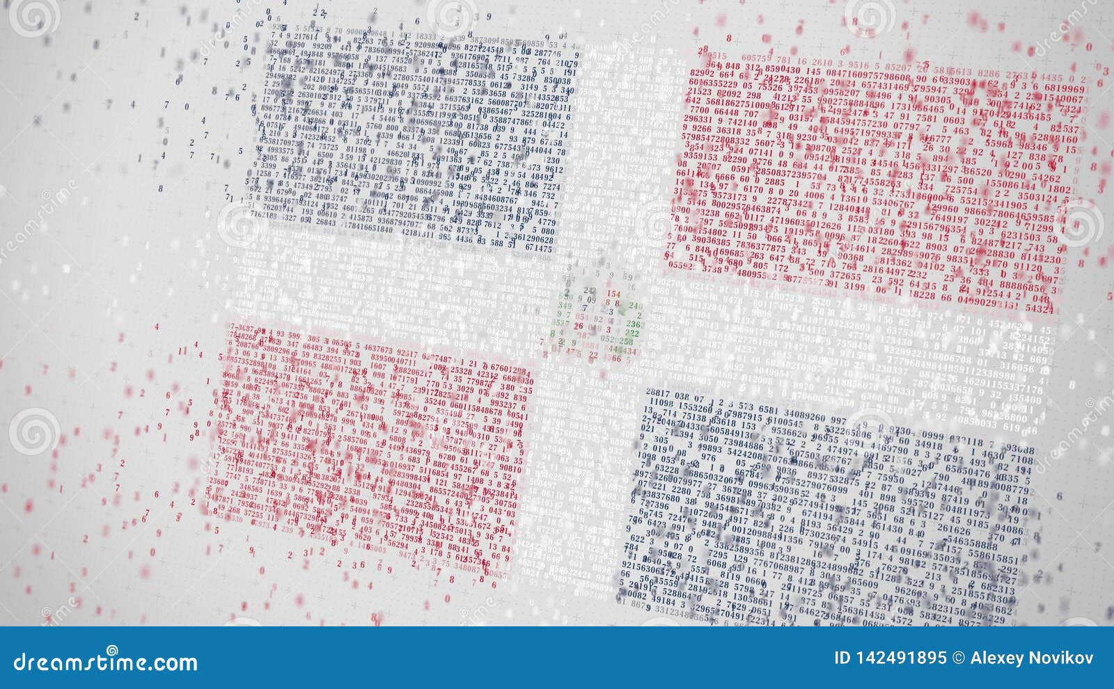 Flag of the DOMINICAN REPUBLIC Being Composed with Numbers. Conceptual ...