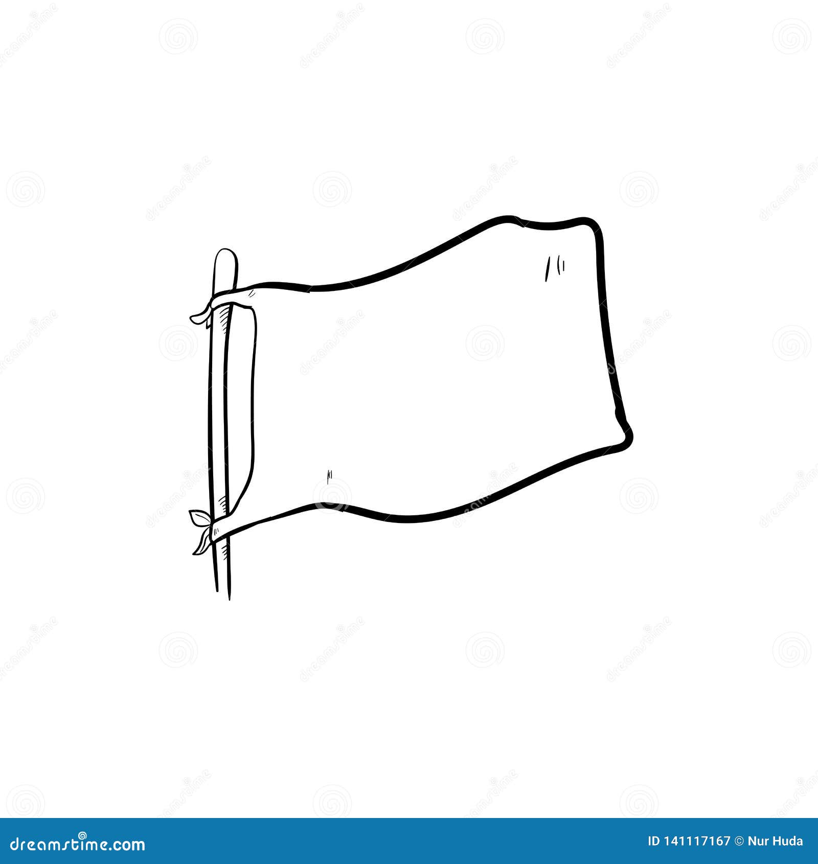Flag Doodle Icon Vector Hand Draw Stock Illustration - Illustration of ...