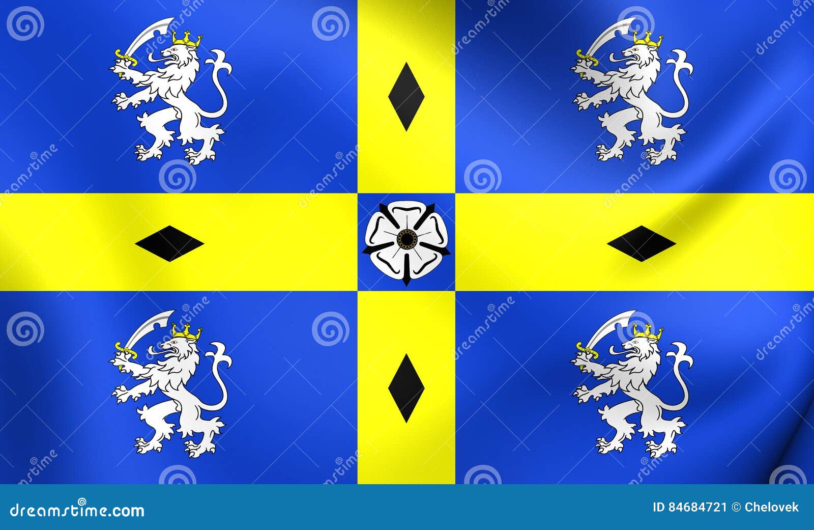 Durham County Map With Flag Vector Isolated On White. | CartoonDealer ...