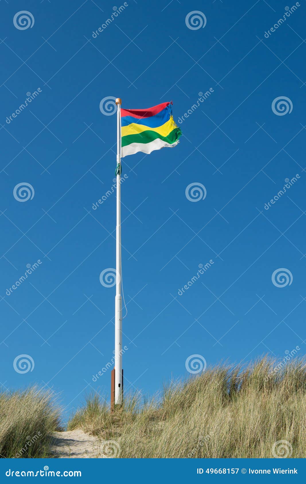 Flag Dutch Wadden Island Terschelling Stock Image - Image of holland ...