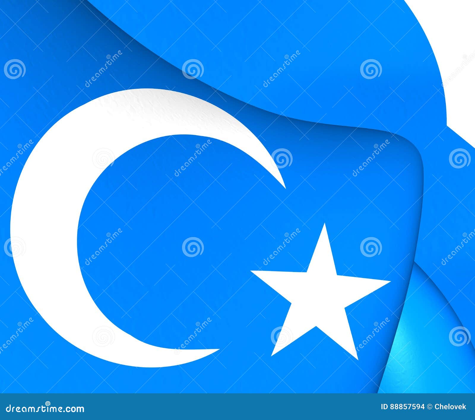 East Turkestan Flag Vector Cartoon Vector Illustration | CartoonDealer ...