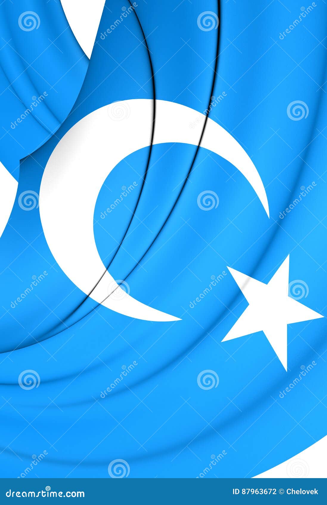 East Turkestan Flag Vector Cartoon Vector Illustration | CartoonDealer ...