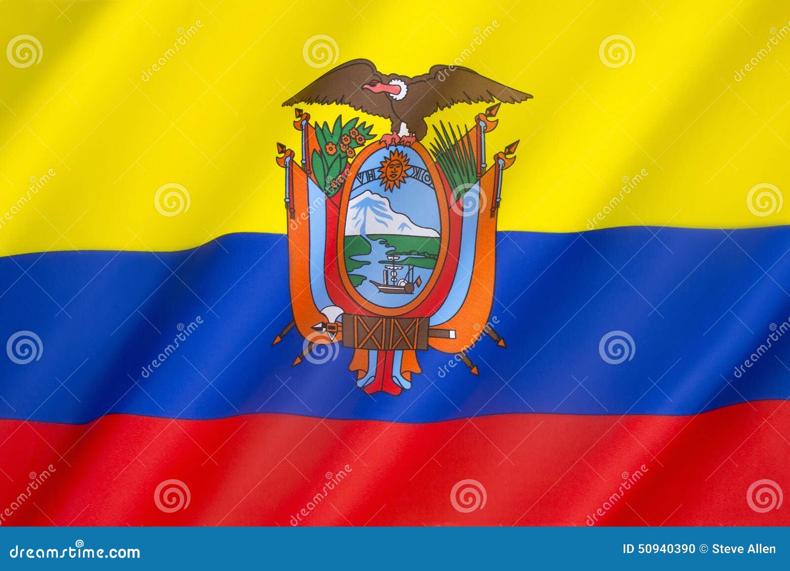 Flag of Ecuador stock photo. Image of national, america - 50940390