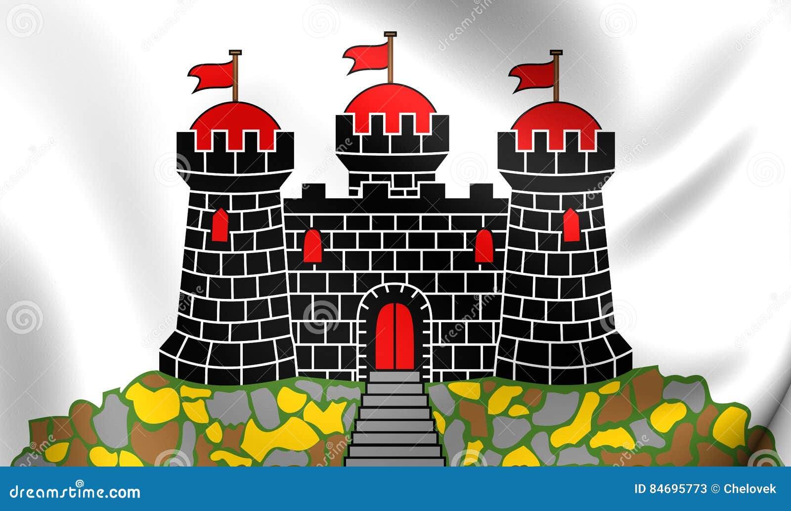 Flag of Edinburgh City, Scotland. Stock Illustration - Illustration of ...