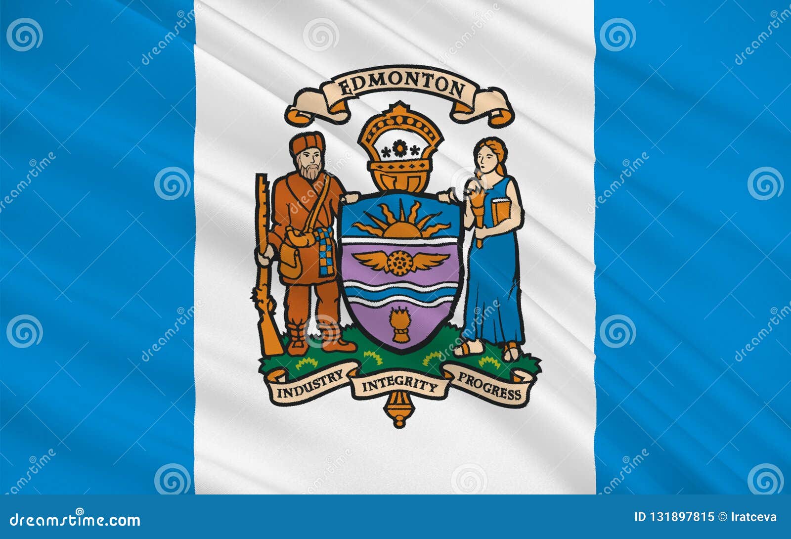 Flag of Edmonton in Alberta, Canada Stock Image - Image of alberta ...