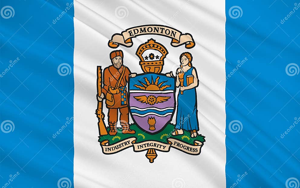 Flag of Edmonton in Alberta, Canada Stock Image - Image of alberta ...