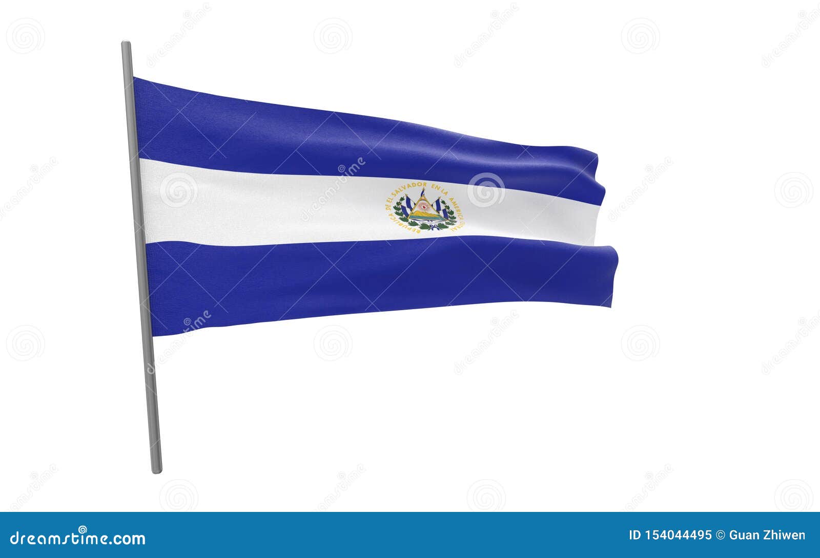 Flag of EI Salvador stock illustration. Illustration of horizontal ...