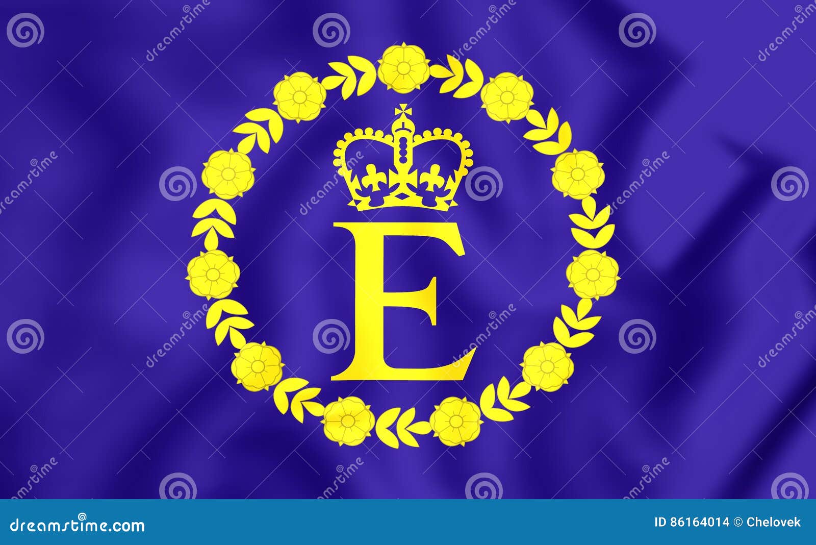 Flag of EIIR stock illustration. Illustration of ensign - 86164014
