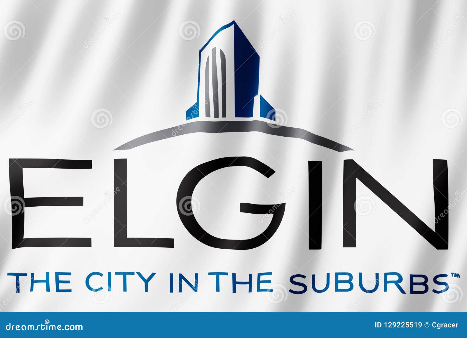 Flag of Elgin City, Illinois US Stock Illustration - Illustration of ...
