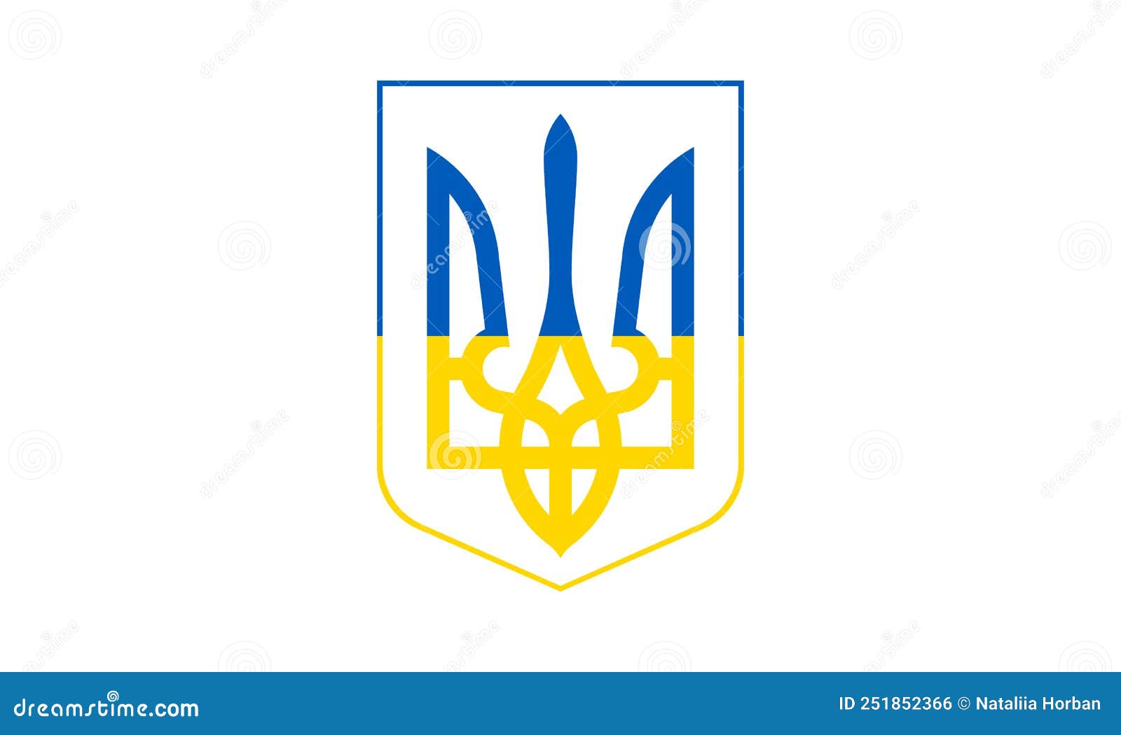The Flag and Emblem of Ukraine Stock Vector - Illustration of ...