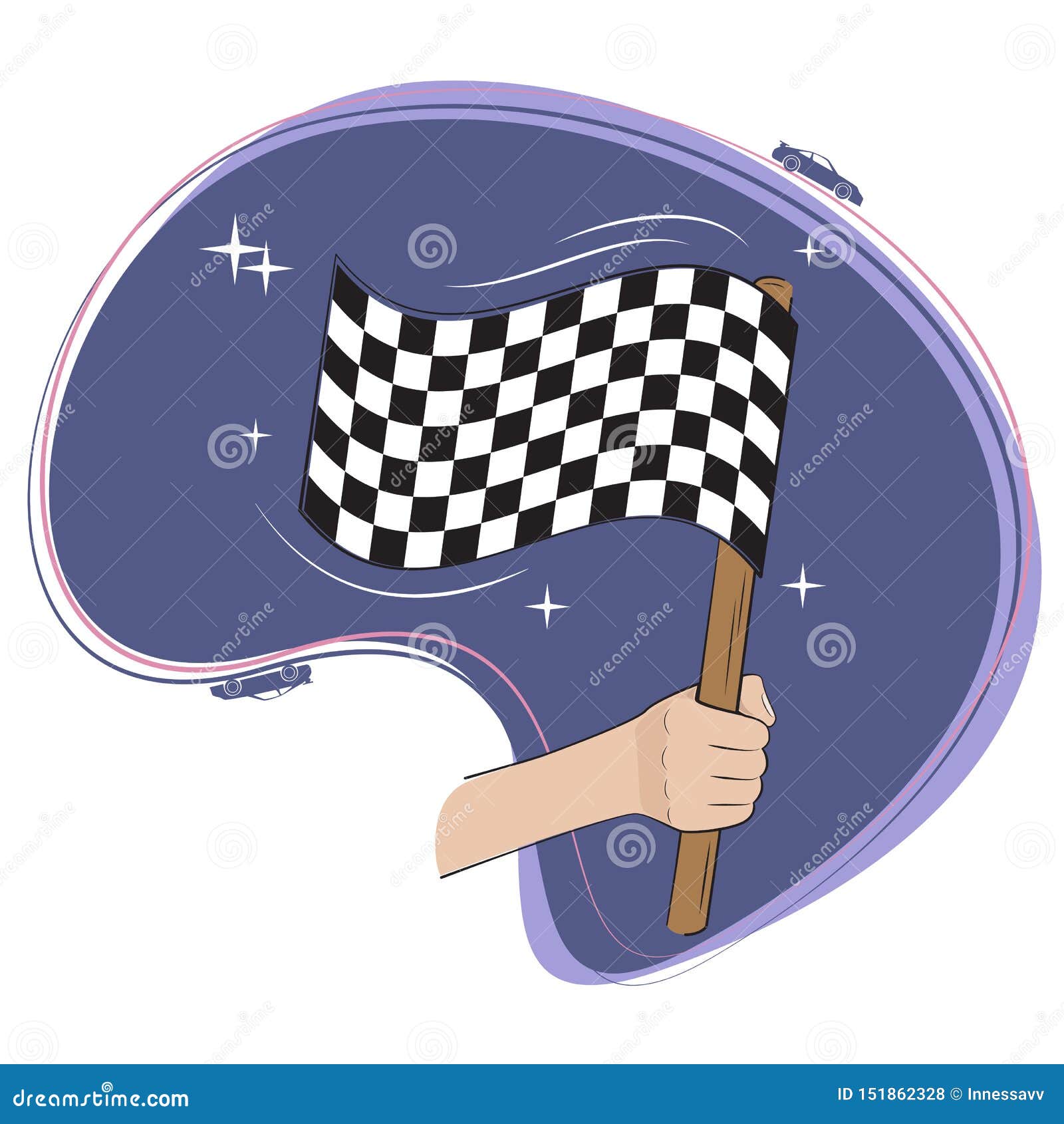 Flag end of the race stock vector. Illustration of demonstration ...