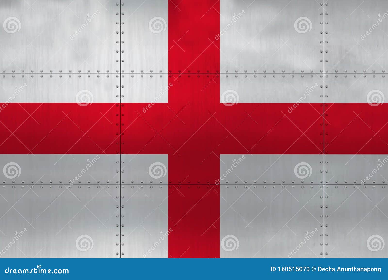 Flag of England on metal stock illustration. Illustration of interior ...