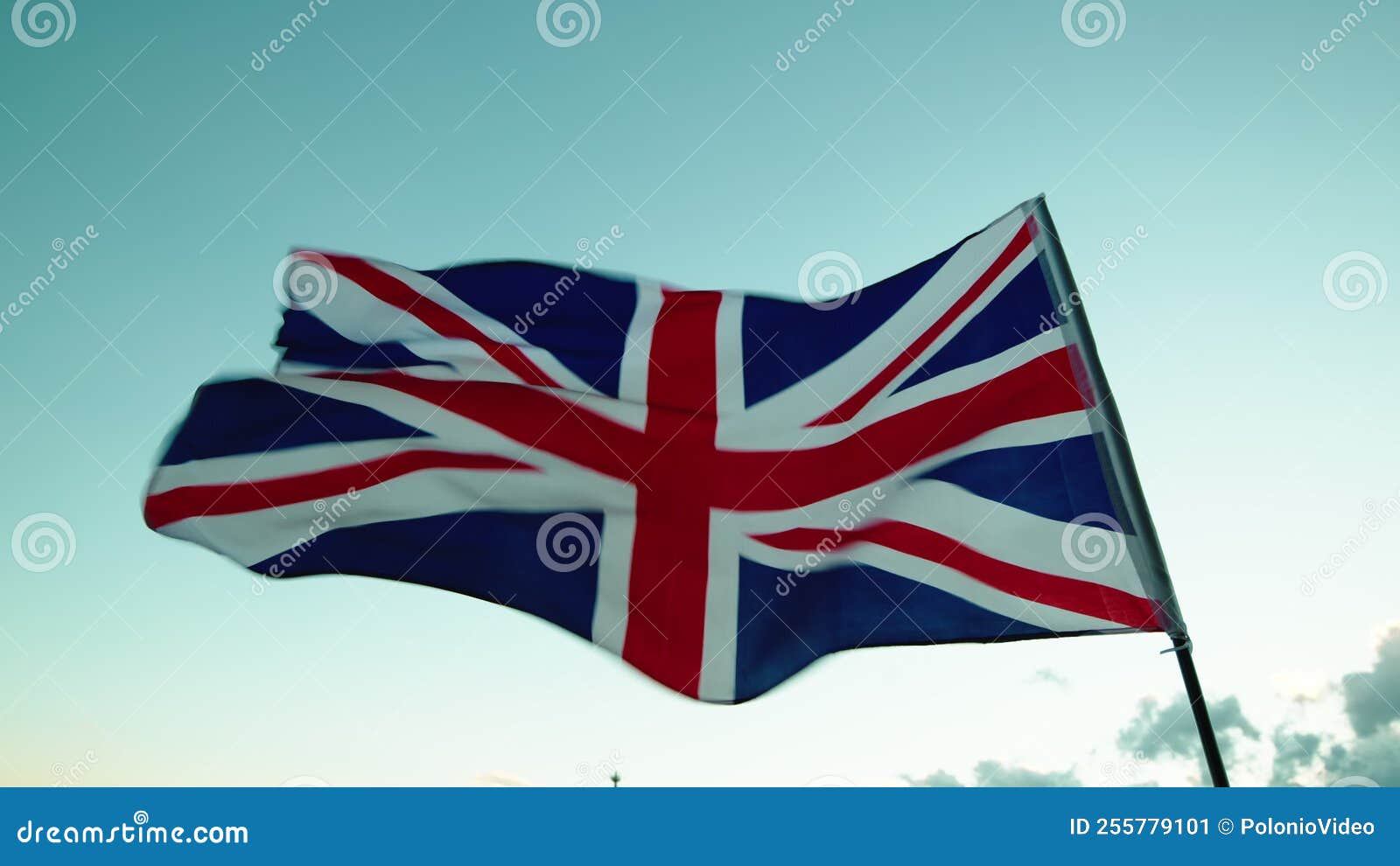 Flag of England in Mourning for Queen Elizabeth Stock Video - Video of ...
