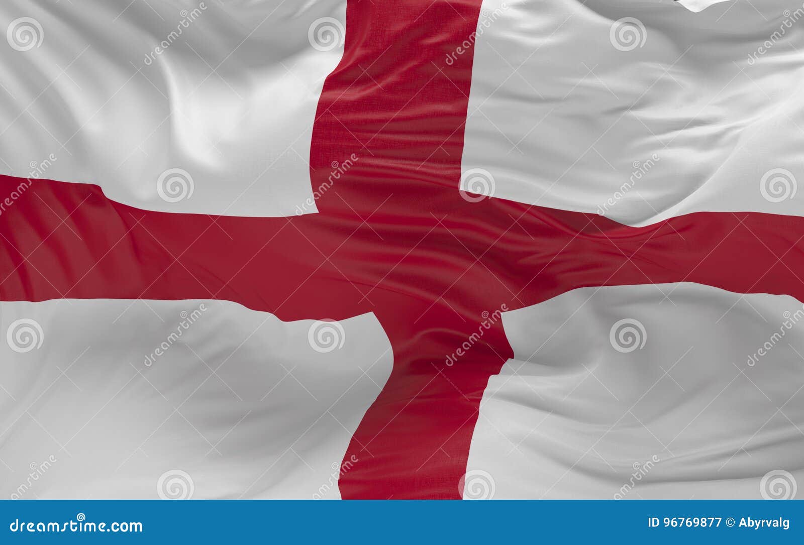 Flag of the England Waving in the Wind 3d Render Stock Illustration ...