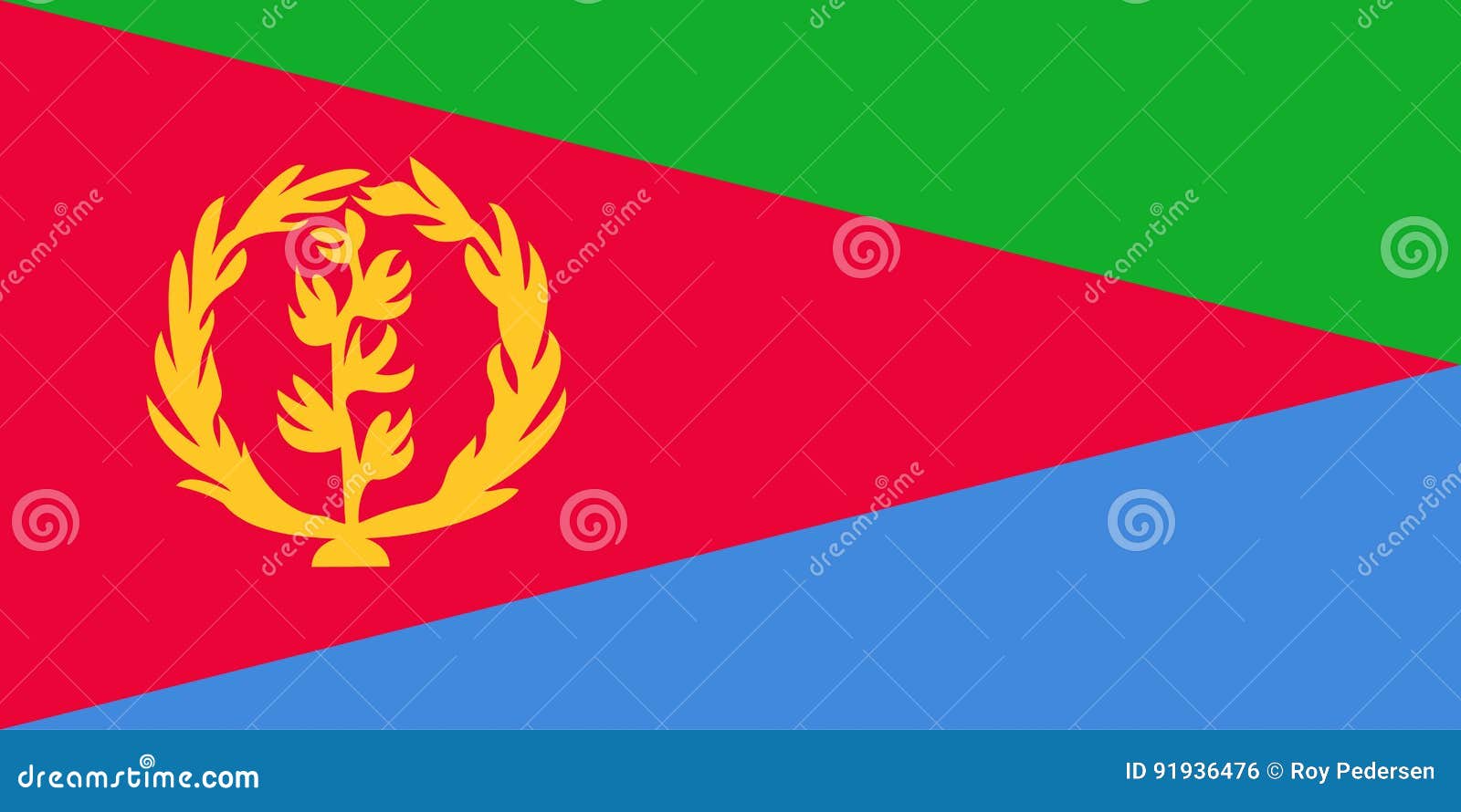 Flag of Eritrea stock illustration. Illustration of heritage - 91936476
